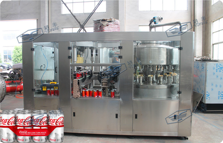 High Speed Coca Cola Carbonated Drink Filling Machine 2 In 1 Can Filling Line